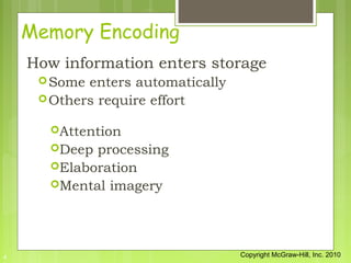 BSU PSYC 101 - Chapter 6 Lecture Slides (Memory) | PPT
