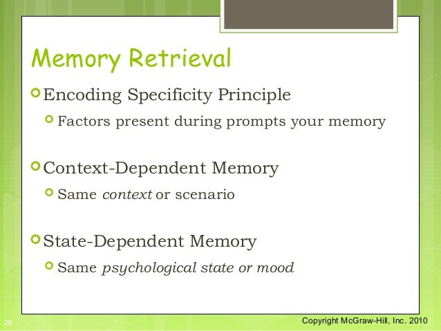 BSU PSYC 101 - Chapter 6 Lecture Slides (Memory)