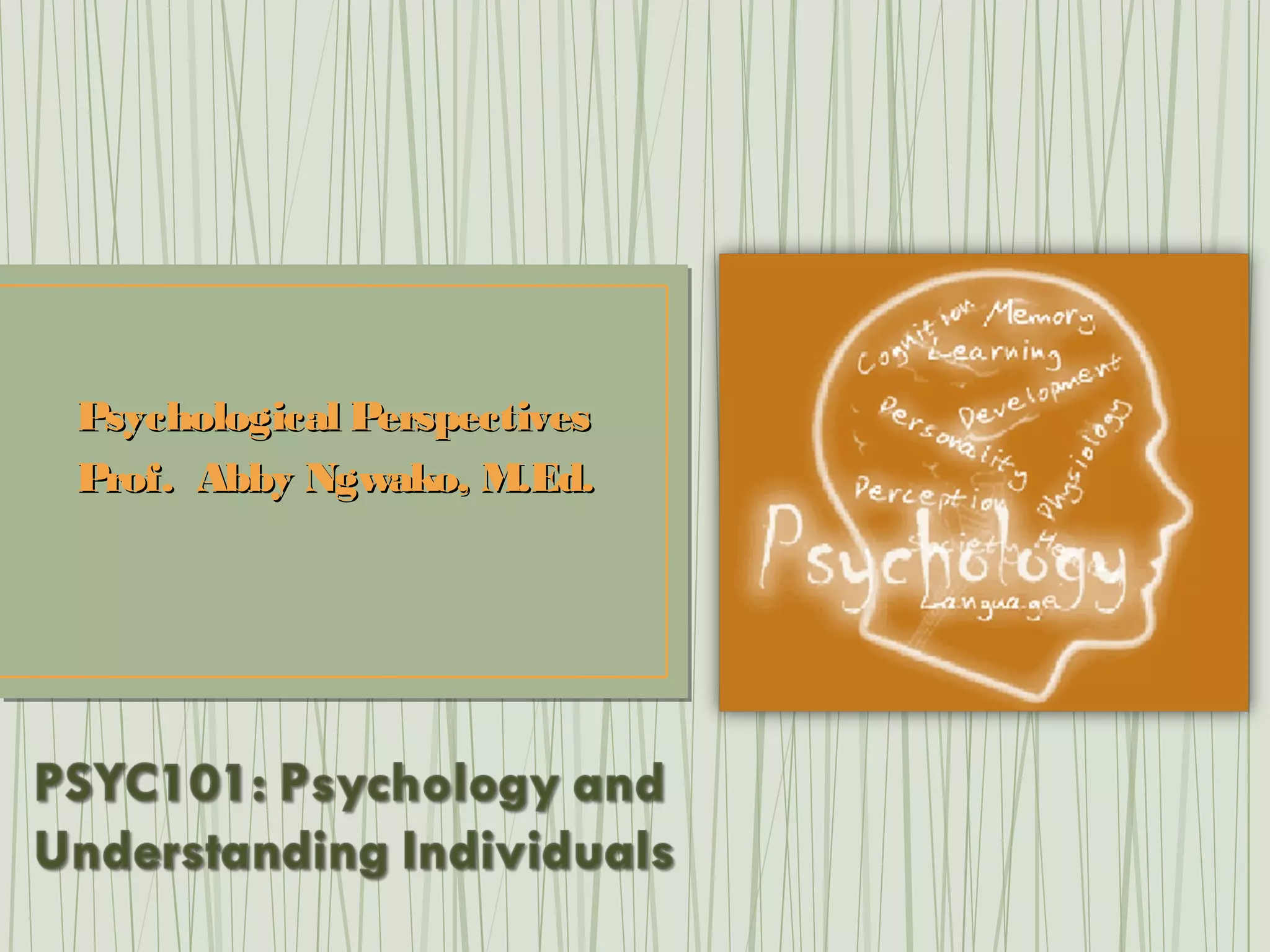 psychological perspectives | PPT