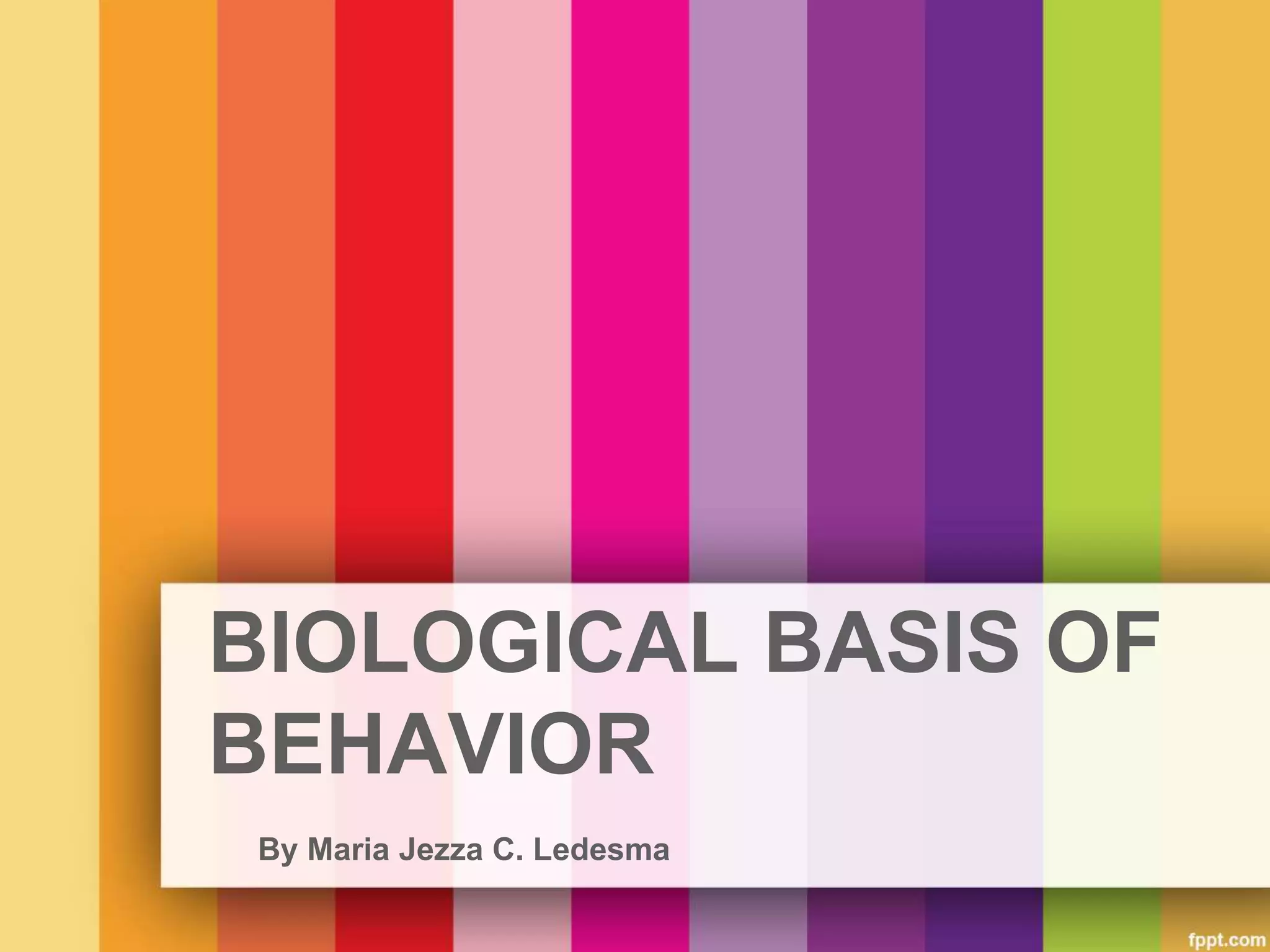 Biological Basis of Behavior | PPTX