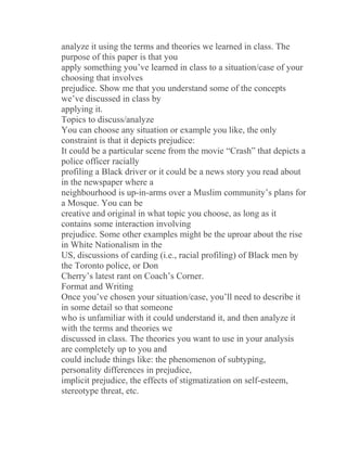 Psyc 12 a description of relevant course theory/tutorialoutlet | DOC ...