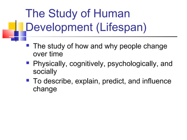 Lifespan Development Lesson 1 Slides | PPT