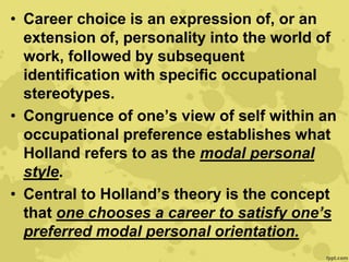 Theories of Career Development | PPTX