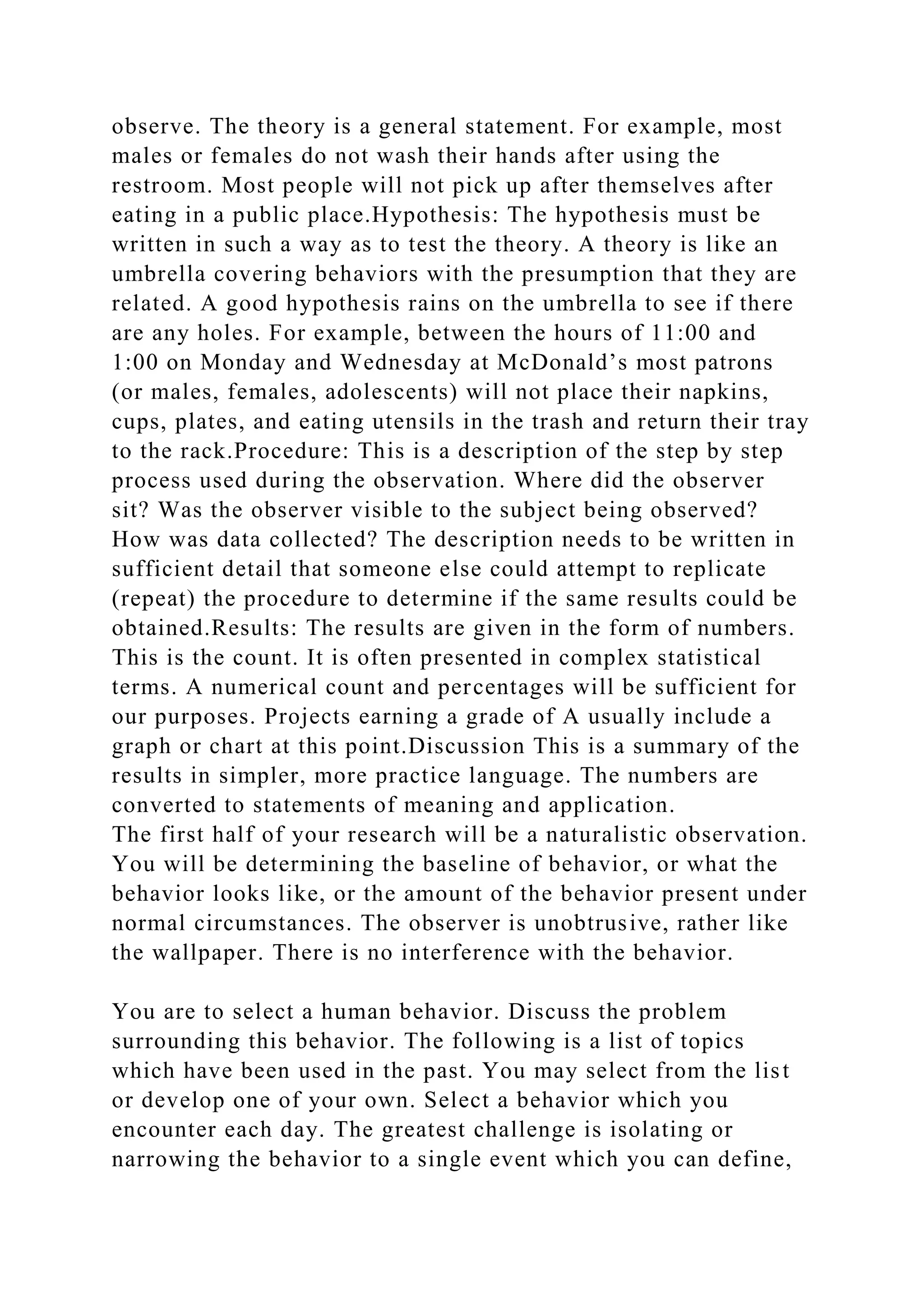 PSYC 2301 - Observation Project FormThe Human Observation Proj.docx