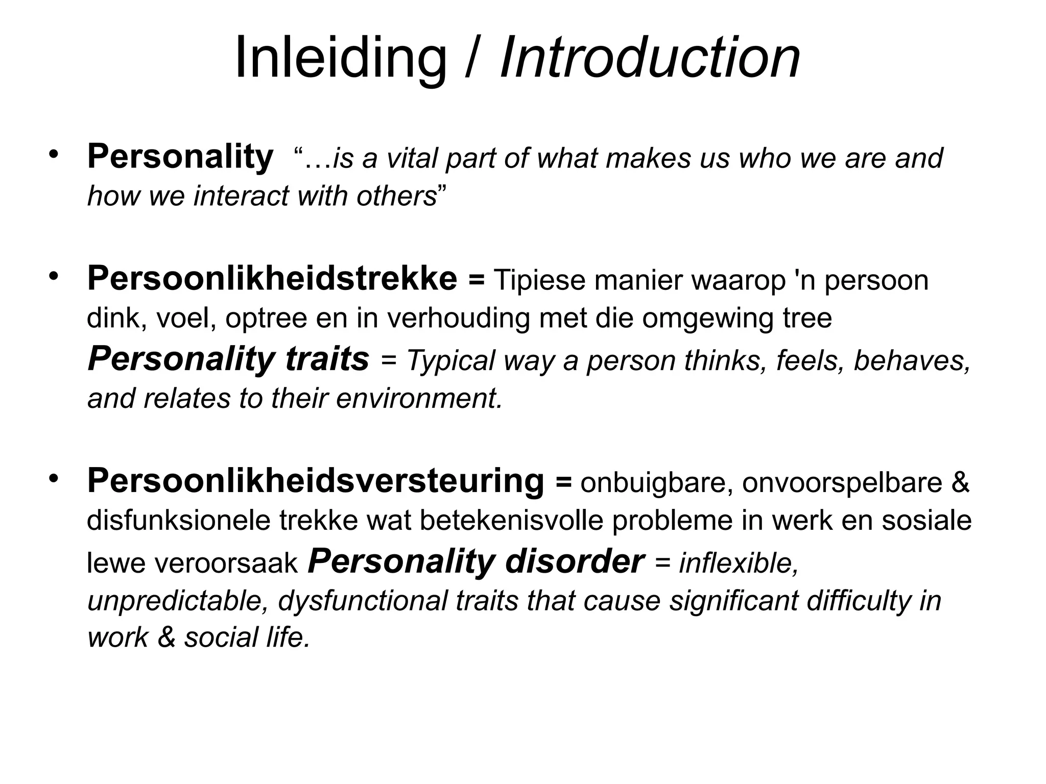 Psyc+personality+disorders | PPT