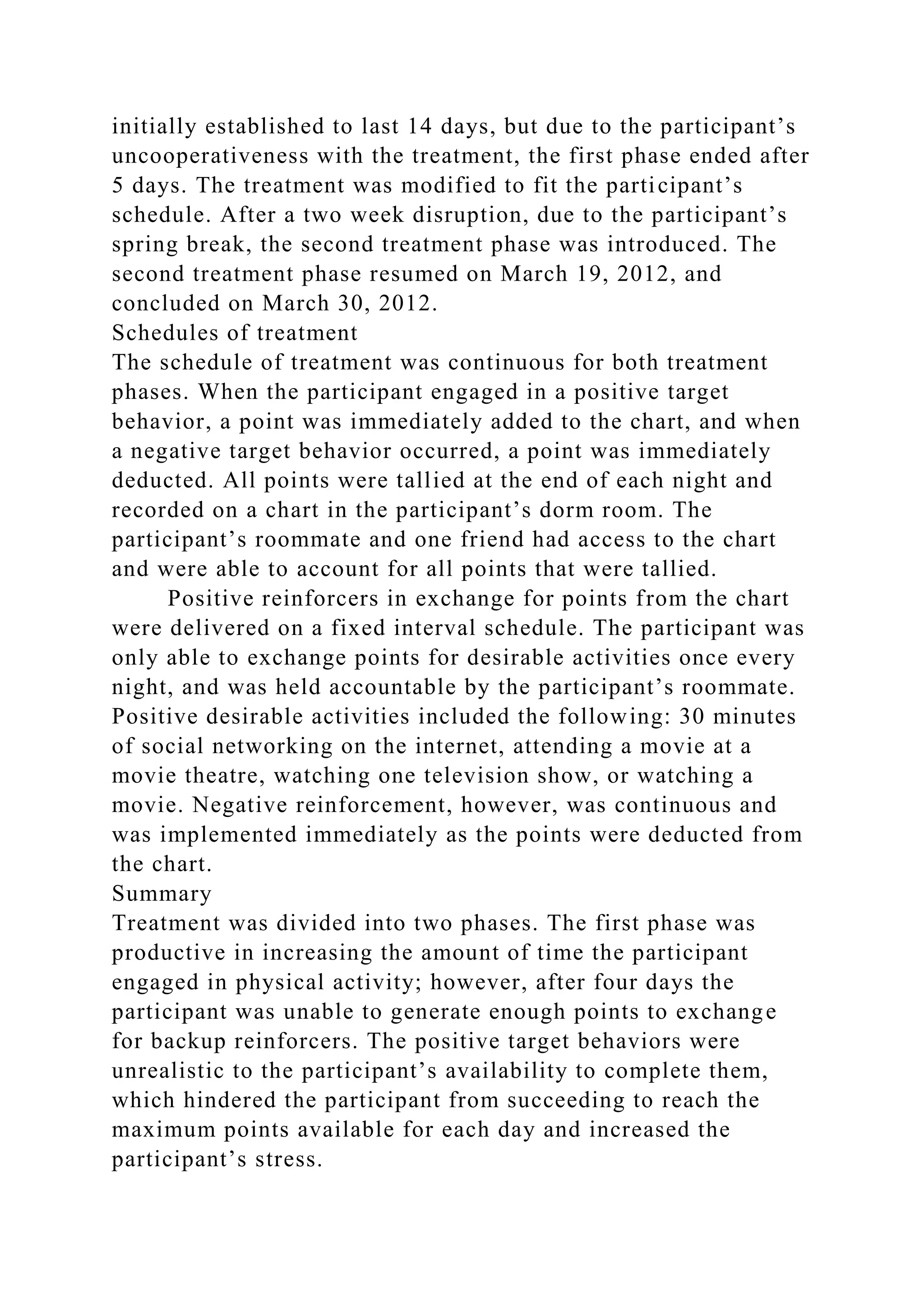 PSYC 320Behavior Modification Project Treatment Phase Report.docx