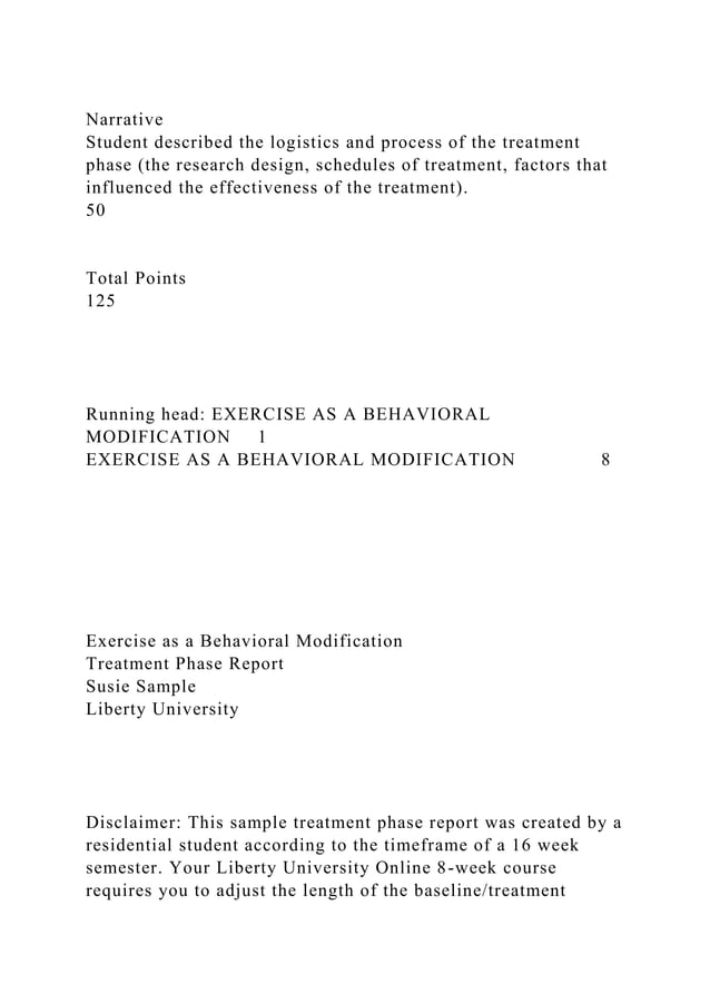 PSYC 320Behavior Modification Project Treatment Phase Report.docx ...