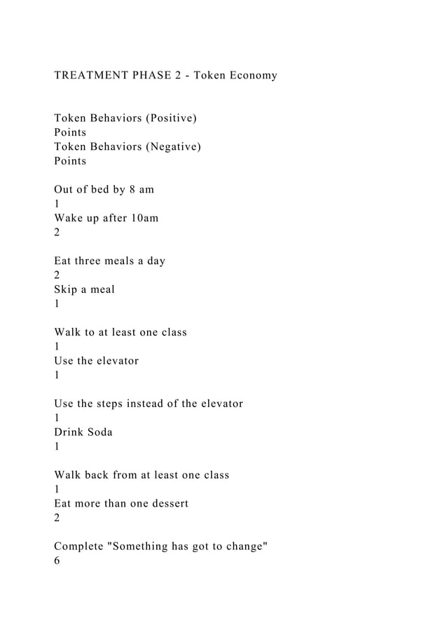 PSYC 320Behavior Modification Project Treatment Phase Report.docx ...