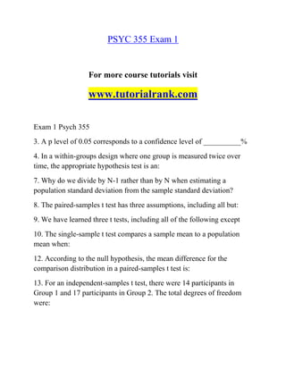 Psyc 355 Effective Communication - tutorialrank.com