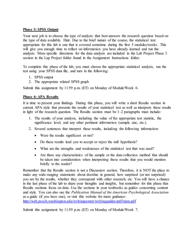 Psyc 355 Lab Project Overview And Instructions Complete Solutions Correct Answers Key Pdf