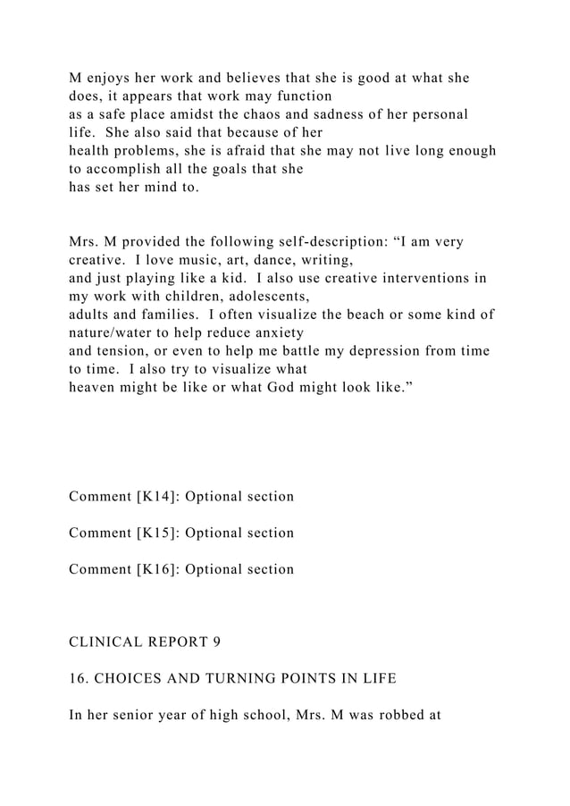 PSYC 421Clinical Intake Report InstructionsRegardless of its.docx ...