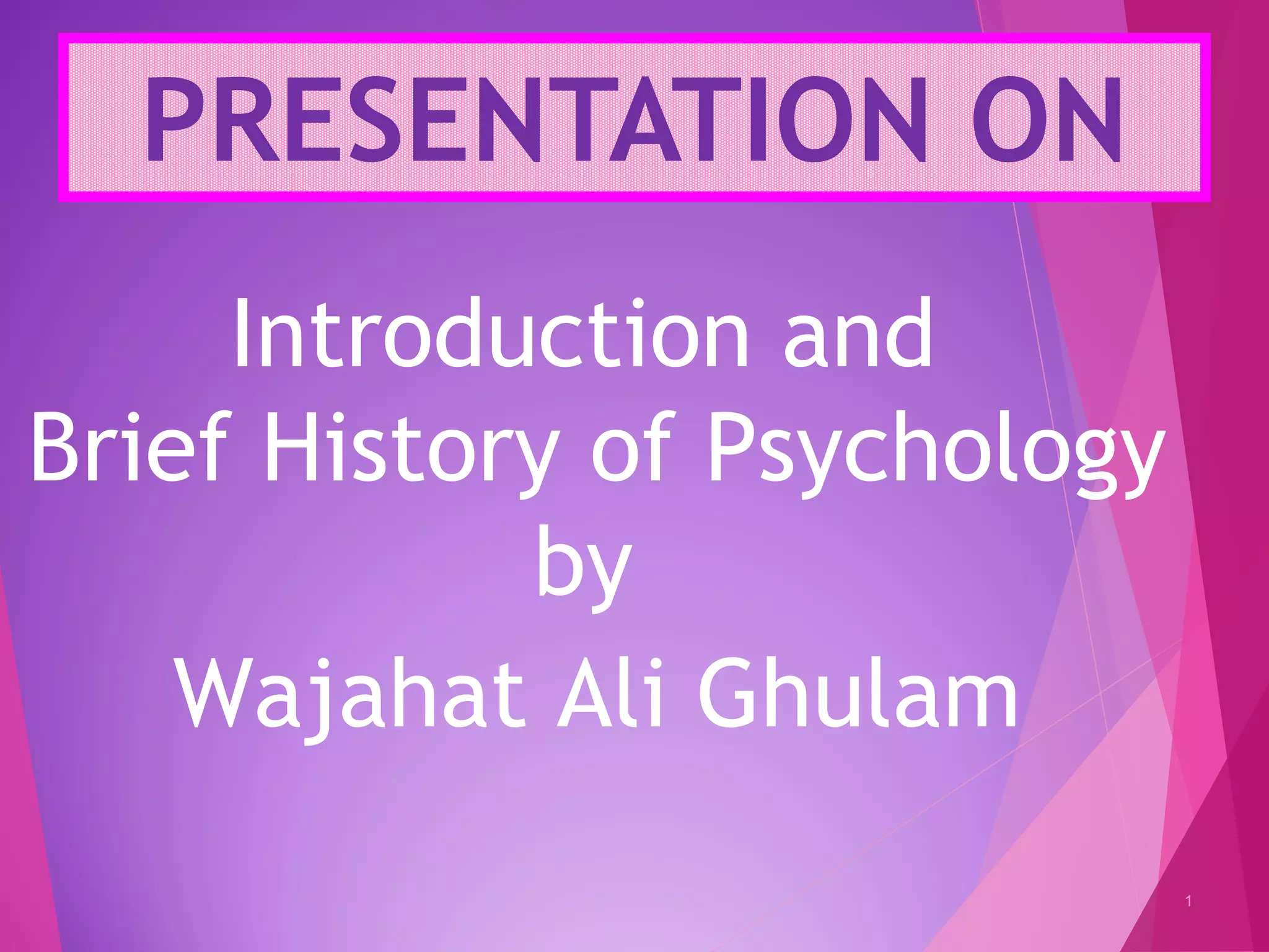 Introduction to History of Psychology | PPT