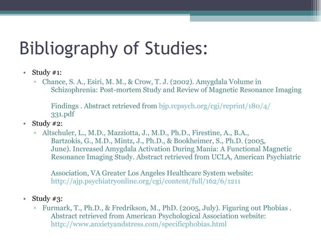 Psych Amygdala Presentation | PPT