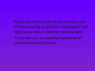 Psych copia | PPT | True Crime | Genres