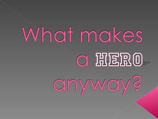 IB Psychology- Carl Jung- The Hero Archetype | PPT