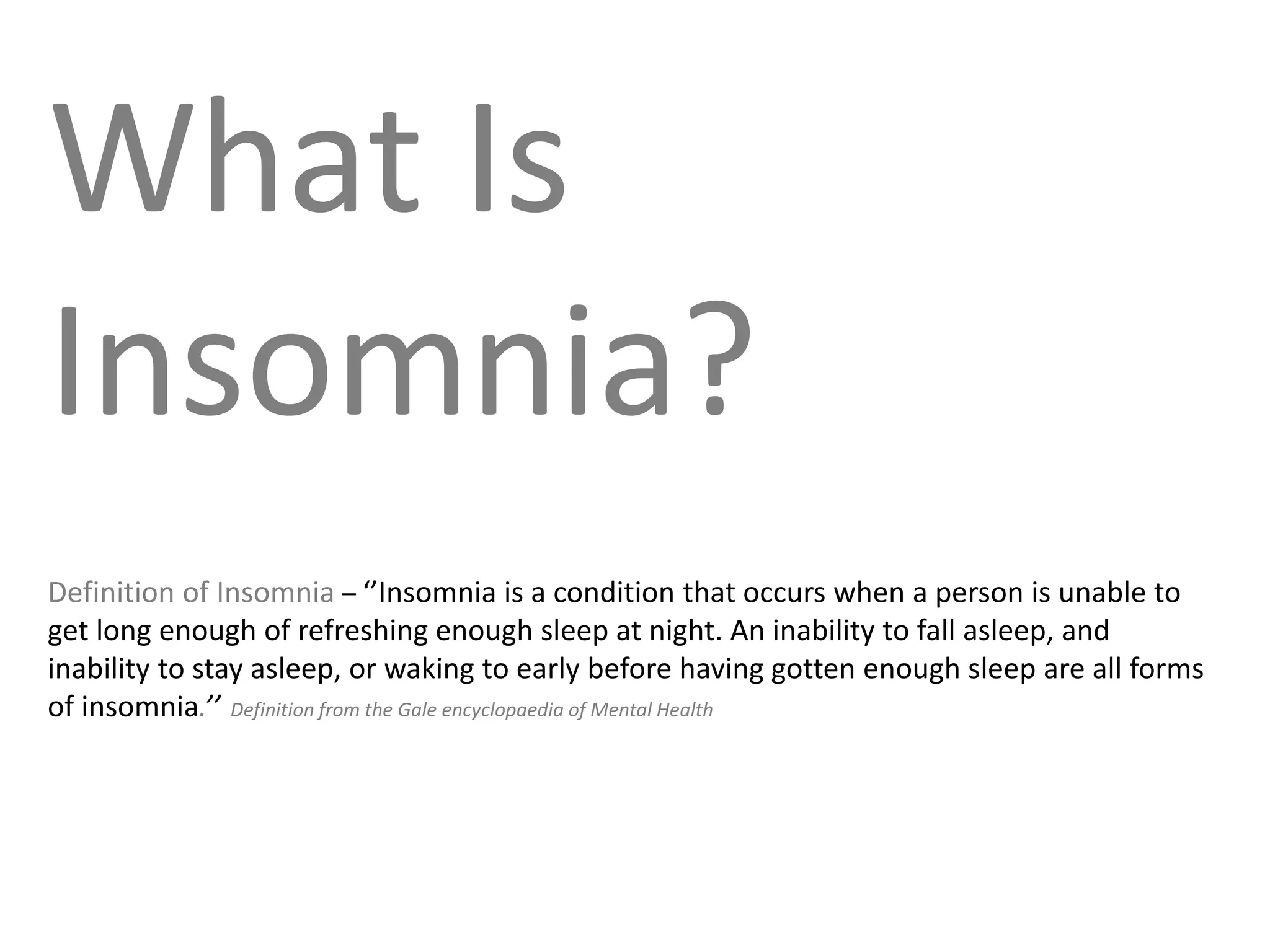 Psych insomnia powerpoint | PPT