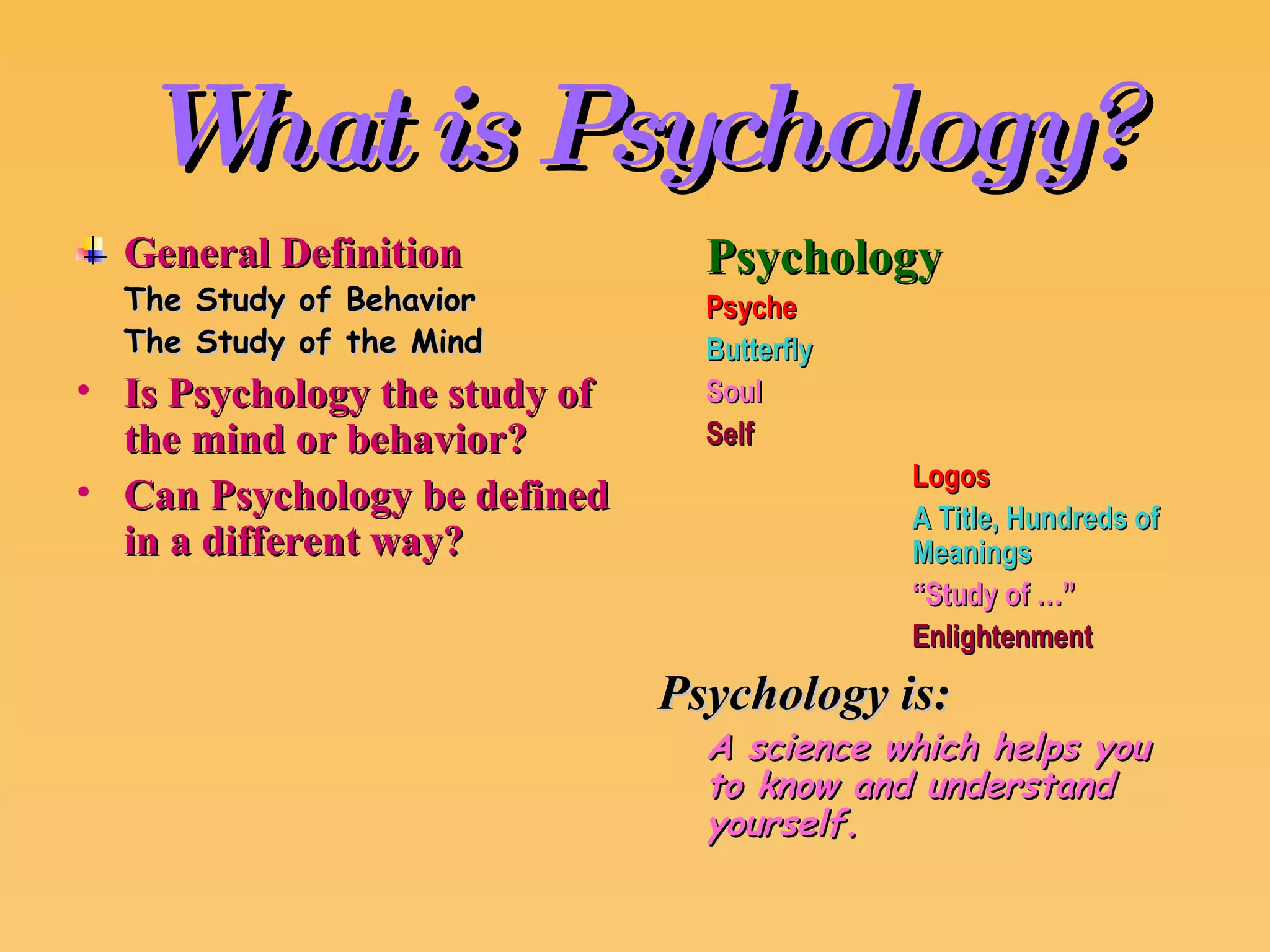 What is Psychology? | PPT