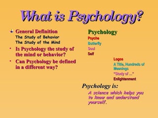 What is Psychology? | PPT