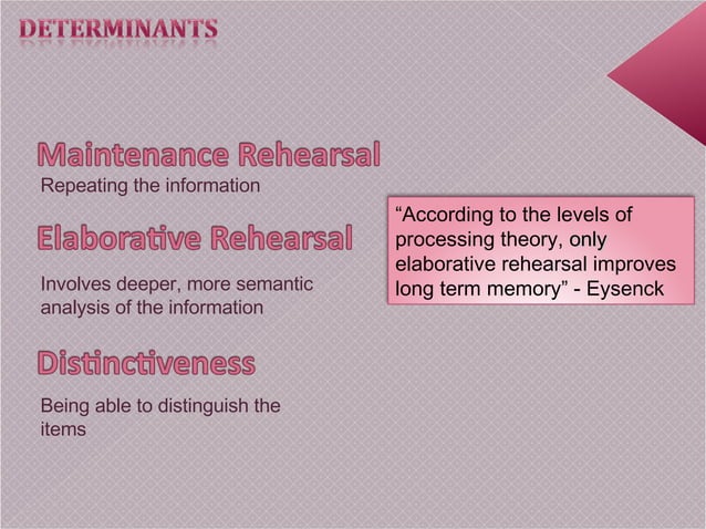 Psych Levels Of Processing Model Of Memory | PPT | Science
