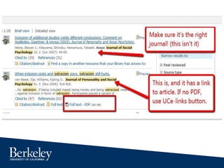Psych1: Finding articles -- Popular Press versus Peer Reviewed | PPTX