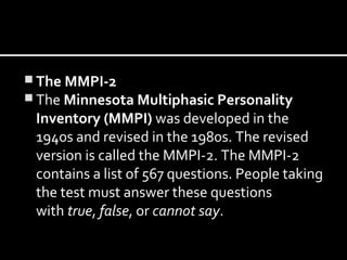 Psych 24 history of personality assessment | PPT