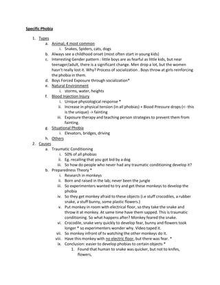 Tai's Abnormal Psychology Lecture Notes | DOCX