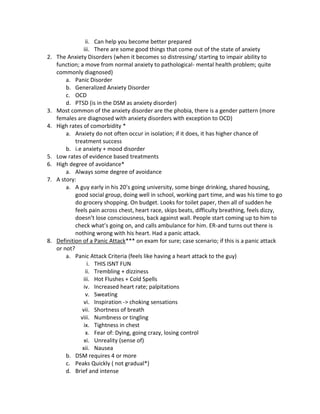 Psych 309 abnormal psych final exam notes | DOCX