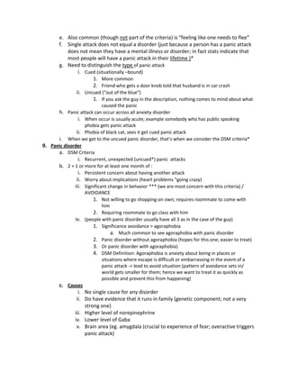 Psych 309 abnormal psych final exam notes | DOCX