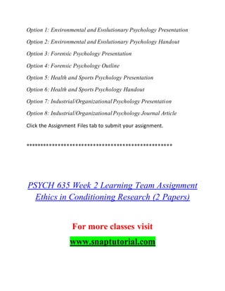 Psych 635 Enhance teaching / snaptutorial.com | Educational Assessment | Education