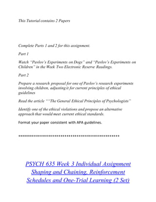 Psych 635 Enhance teaching / snaptutorial.com | Educational Assessment ...