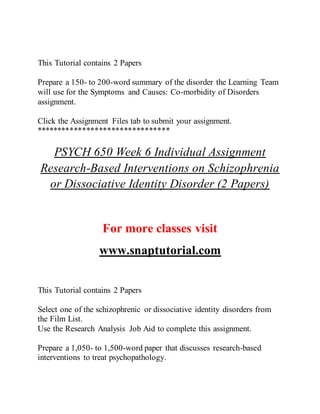 PSYCH 650 Education Organization / snaptutorial.com