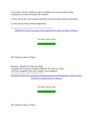 Psych 655 Success Begins / snaptutorial.com