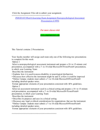 Psych 655 Success Begins / snaptutorial.com