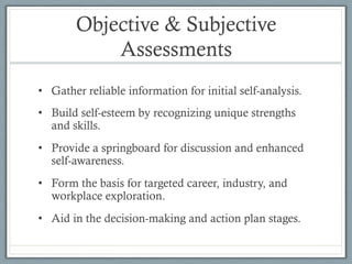 Assessments in Career Counseling | PDF
