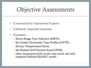 Assessments in Career Counseling | PDF