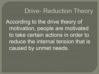 Psych Drive Reduction Theory | PPTX