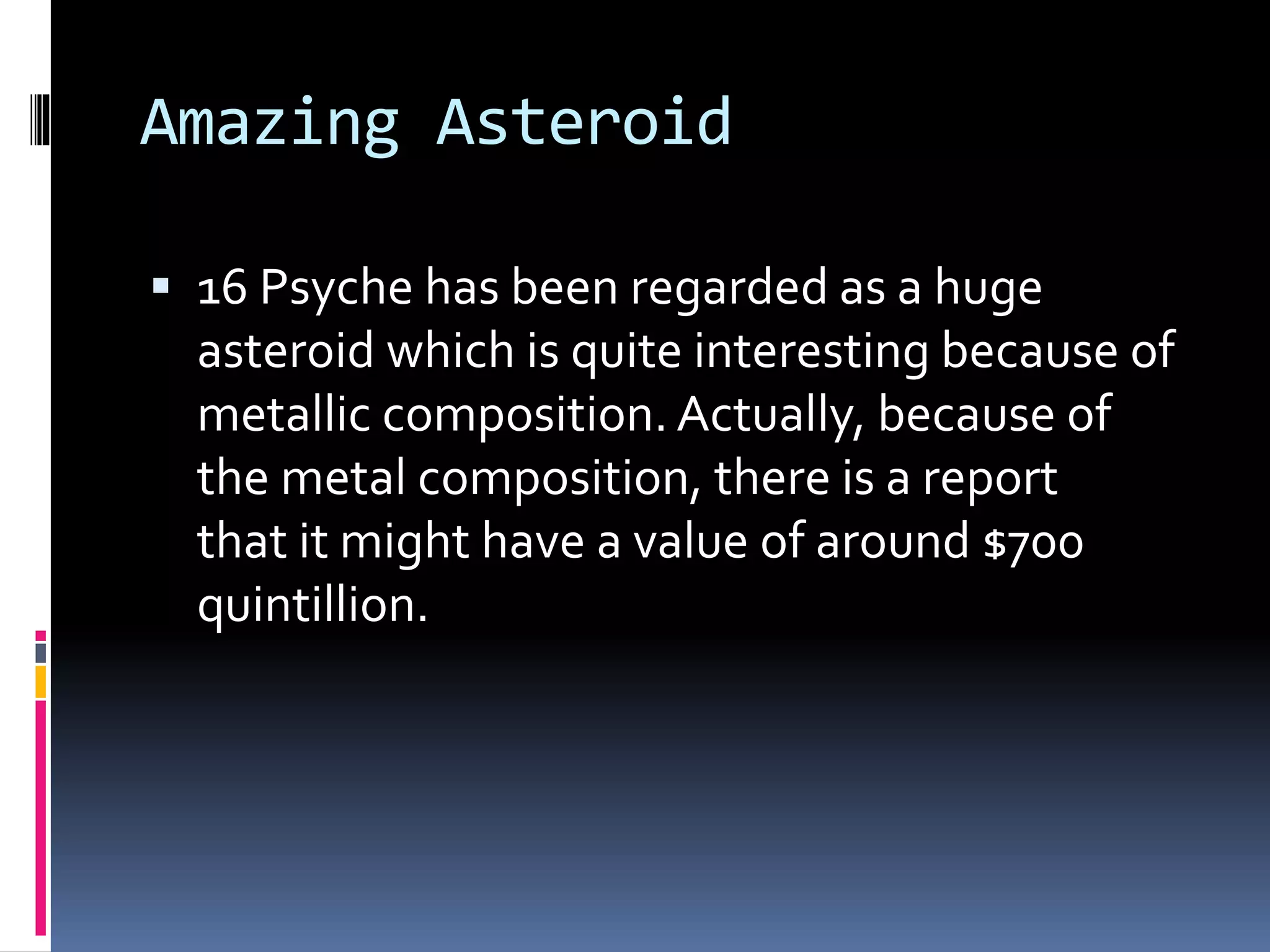 Psyche 16 Asteroid Research of NASA | PPTX