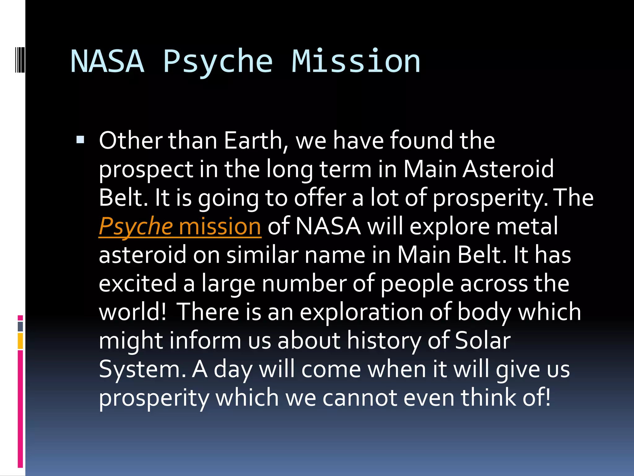 Psyche 16 Asteroid Research of NASA | PPTX