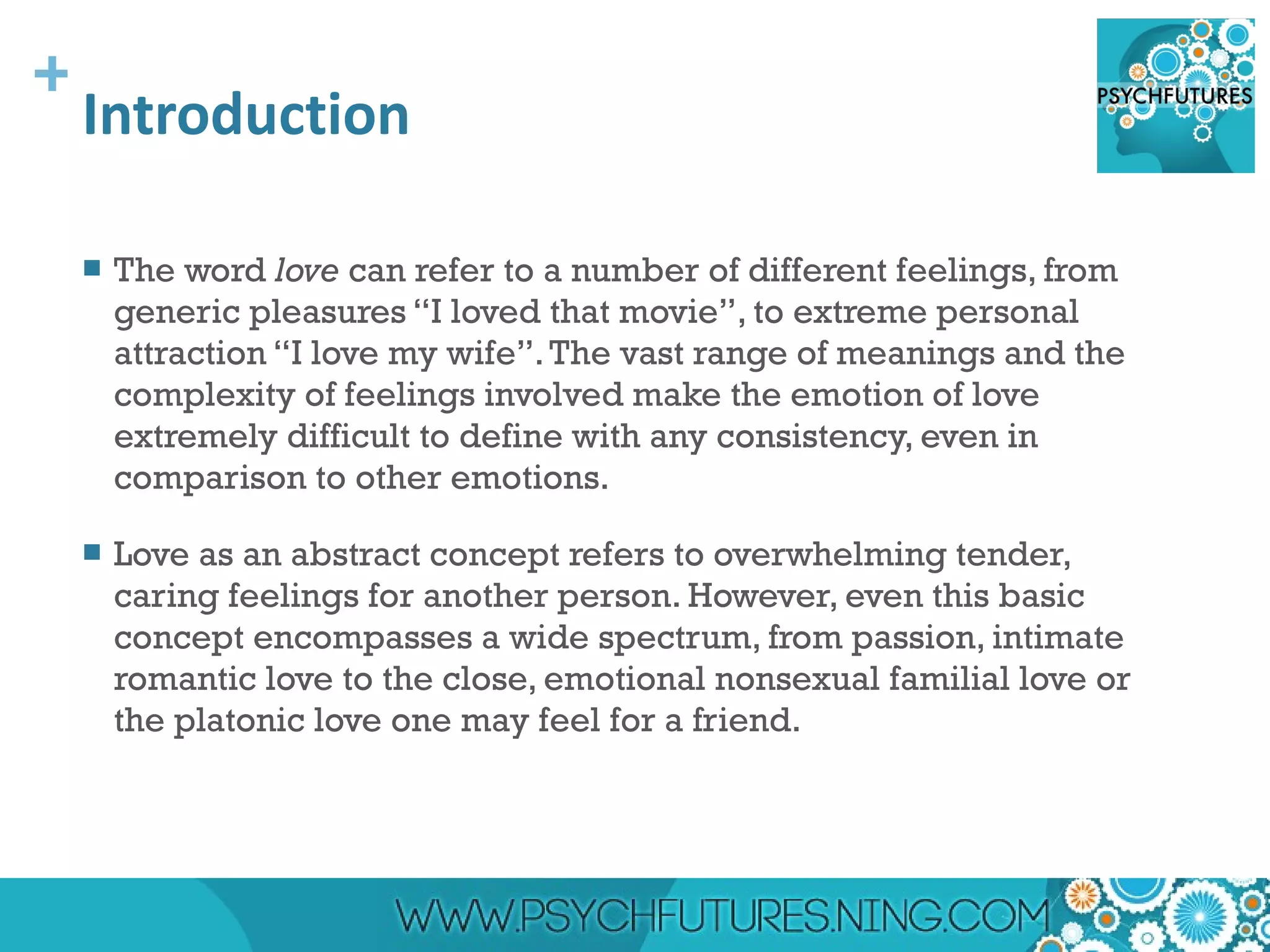The Psychology of Love | PPT