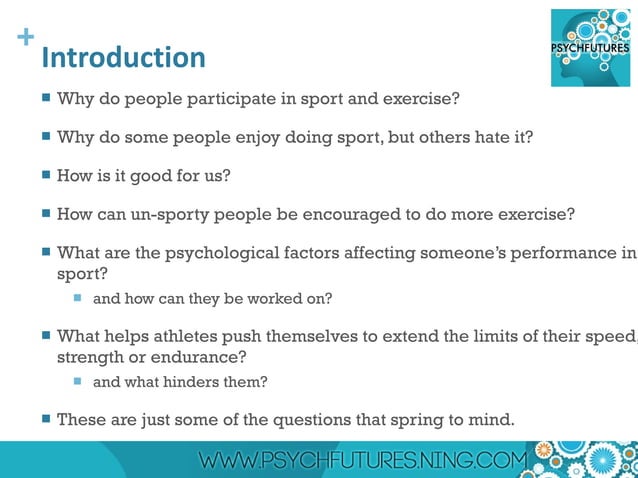 The Psychology of Sport & Exercise | PPT | Participant Sports | Fitness and Exercise