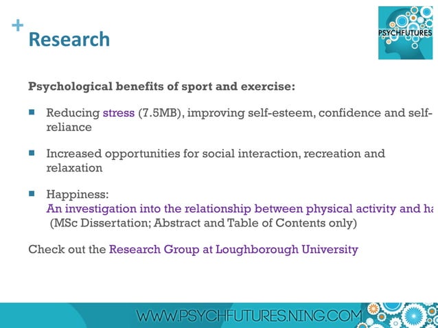 The Psychology of Sport & Exercise | PPT | Participant Sports | Fitness ...