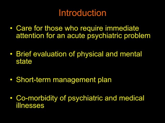 Psychiatric Emergency | PPT