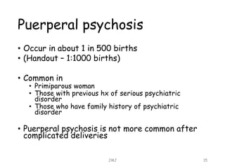 Psychiatric aspect of obstetrics and gynecology | PPTX