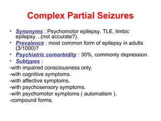 Psychiatric Aspects of Epilepsy ~ Prof. Dr.Tarek Asaad | PPT