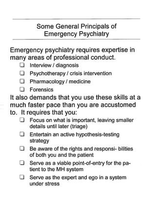 Psychiatric emergencies | PPT
