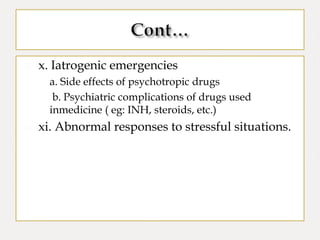 Psychiatric emergencies | PPTX