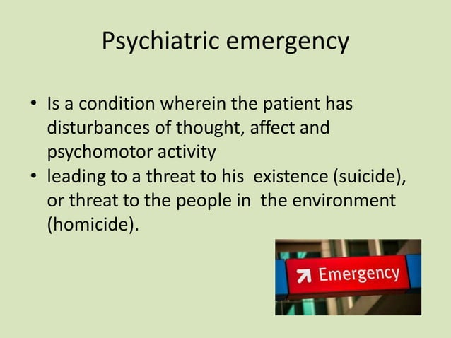 Psychiatric emergencies | PPTX