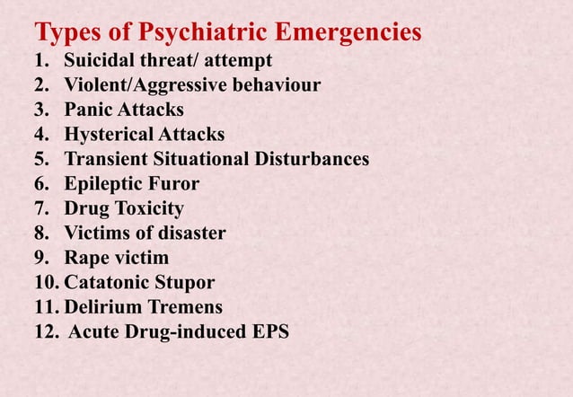 Psychiatric emergencies | PPTX