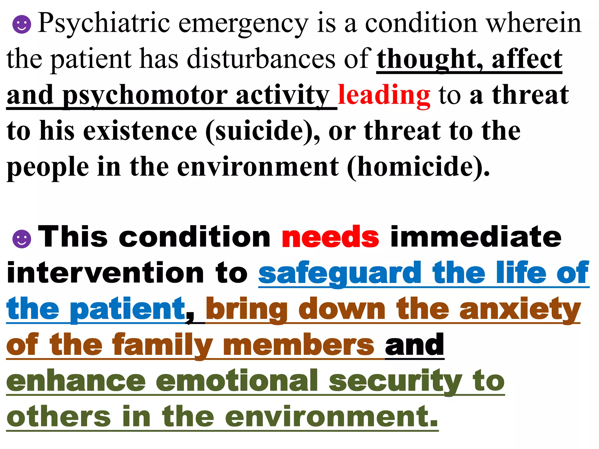 Psychiatric emergencies | PPTX