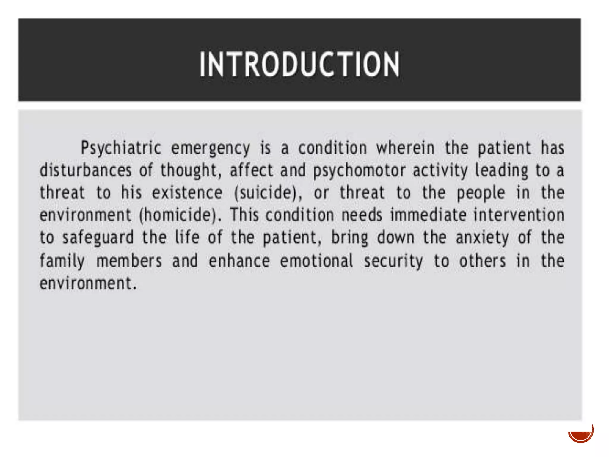 Psychiatric emergencies | PPTX